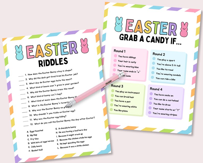 Easter Party Games Bundle, Easter Family Games, Printable Easter Party ...