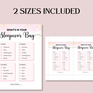Whats in Your Sleepover Bag Slumber Party Games, Teen/preteen Sleepover ...