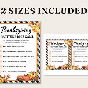 Thanksgiving Gratitude Dice Game for Kids, Printable Thanksgiving Kids ...