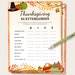 Thanksgiving Scattergories, Thanksgiving Party Game, Thanksgiving ...
