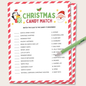 Christmas Candy Match Game, Christmas Candy Game, Christmas Trivia Quiz ...