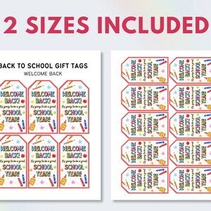 Back to School Sign, First Day of School Gift Tag, Back to School Gift ...