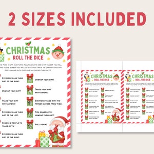 Christmas Roll the Dice Gift Exchange Game, White Elephant Gift ...