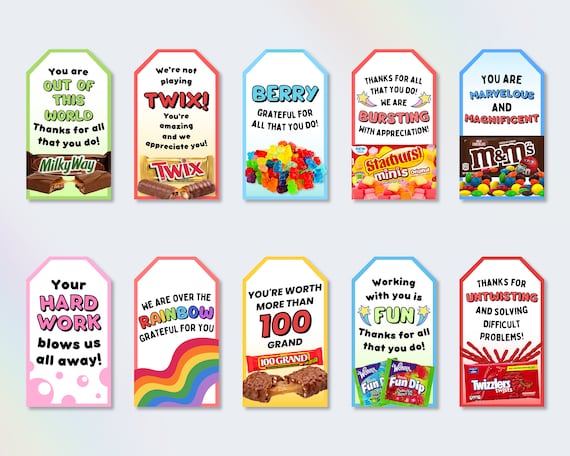 Employee Appreciation Candy Ideas