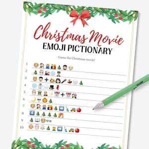 Christmas Movie Emoji Pictionary, Christmas Movie Trivia Game ...