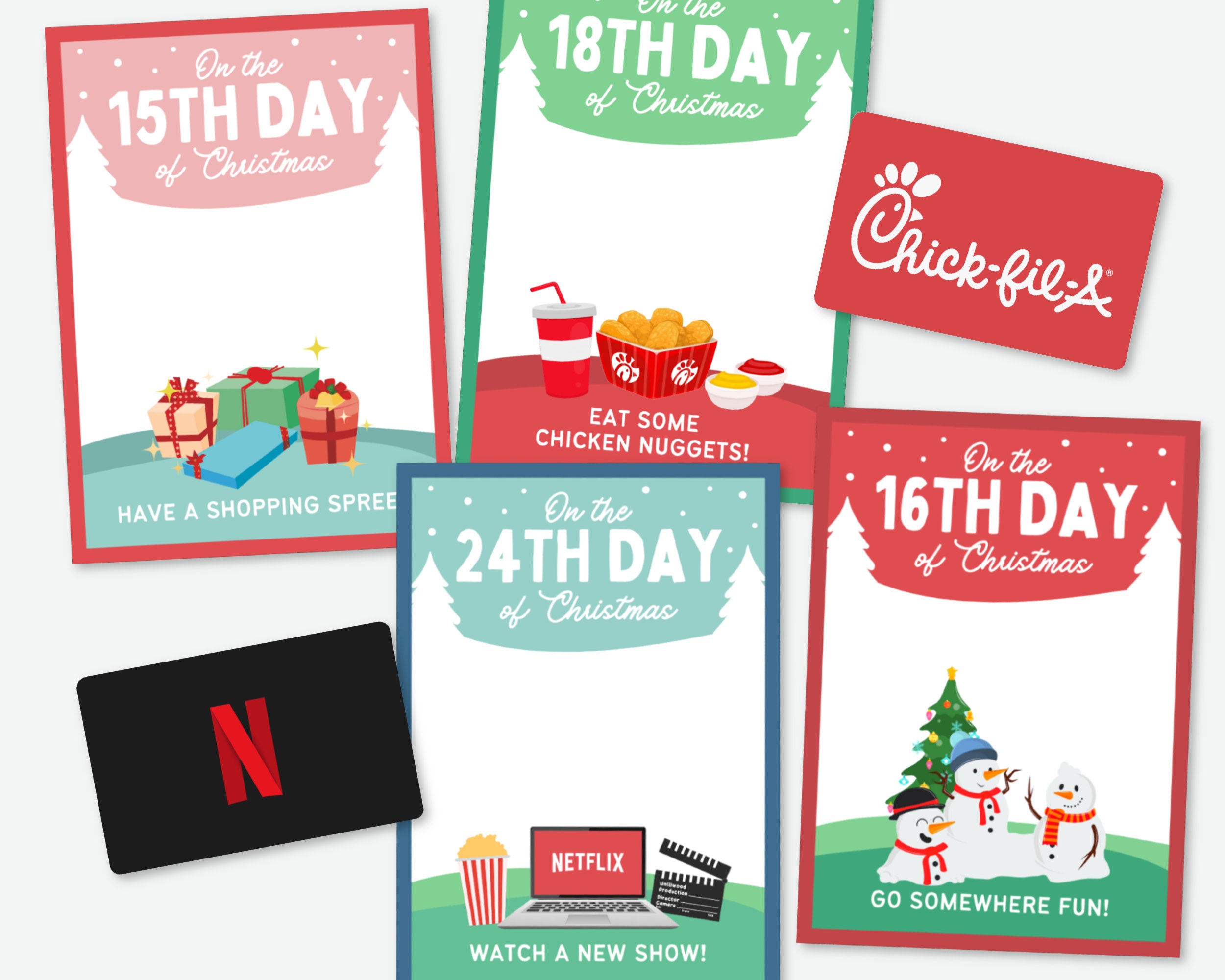 25 Days of Christmas Gift Card Book, Christmas Gift Card Holders ...