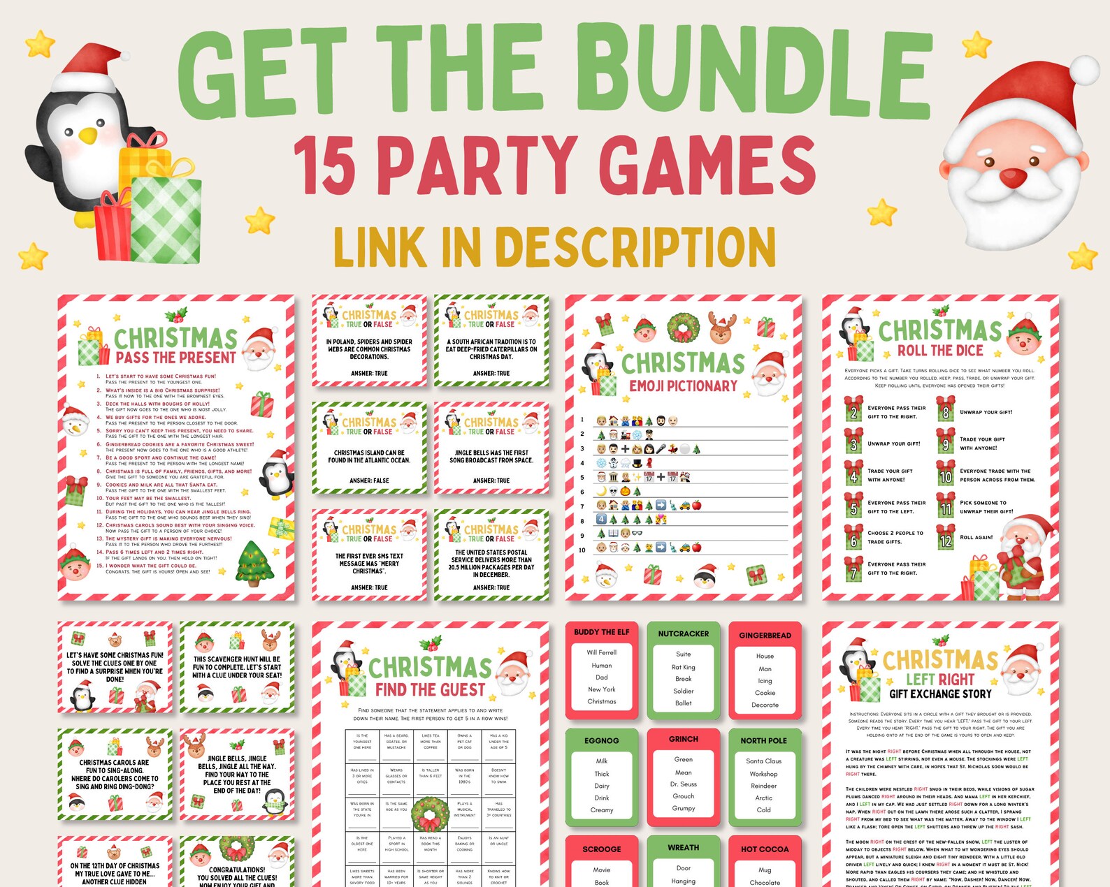 Christmas Friendly Feud Holiday Family Feud Game Christmas - Etsy