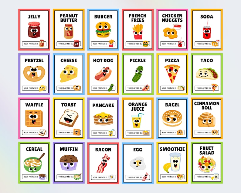 Classroom Partner Pairing Cards, Student Partner Cards for Classroom ...