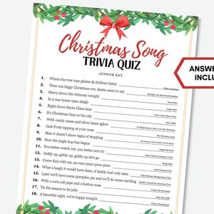 Christmas Song Trivia Game, Christmas Carol Game, Christmas Song Finish ...