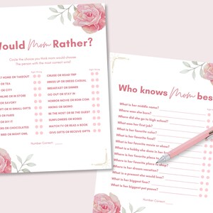 Mothers Day Game Bundle, Mothers Day Printable Game, Mothers Day Party ...