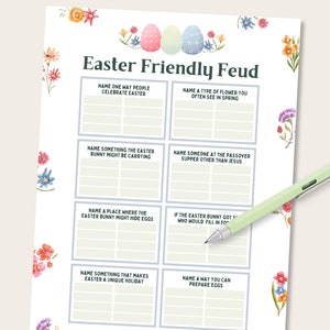 Easter Friendly Feud, Easter Trivia Feud, Easter Family Feud Game ...