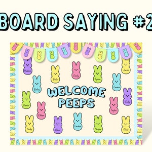 Easter Peeps Bulletin Board Kit, Spring Bulletin Board Kit, Easter ...