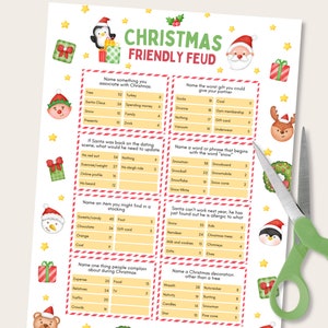 Christmas Friendly Feud, Holiday Family Feud Game, Christmas Trivia ...