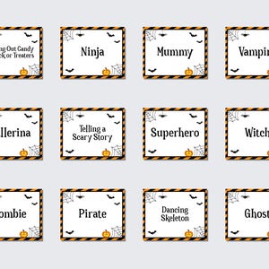 Halloween Charades Game Printable, Kids Halloween Party Game, Halloween ...