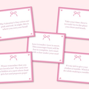 Valentines Day Scavenger Hunt, Indoor Scavenger Hunt Clue, Valentines ...