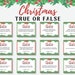 Christmas True or False Trivia Game, Printable Christmas Trivia Quiz ...
