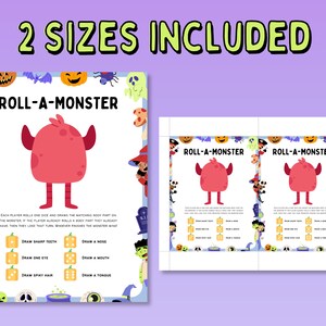Halloween Roll A Monster Game, Halloween Dice Game, Halloween Candy ...