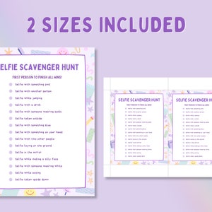 Selfie Scavenger Hunt, Girls Birthday Party Games, Slumber Party Games ...