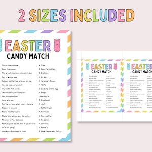 Easter Candy Match Up, Easter Candy Quiz, Easter Classroom Activity ...