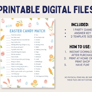 Easter Candy Match Up, Easter Candy Quiz, Easter Candy Game for Kids ...