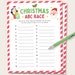 Christmas ABC Race Game, Christmas Party Game, Christmas A-Z Game, Xmas ...