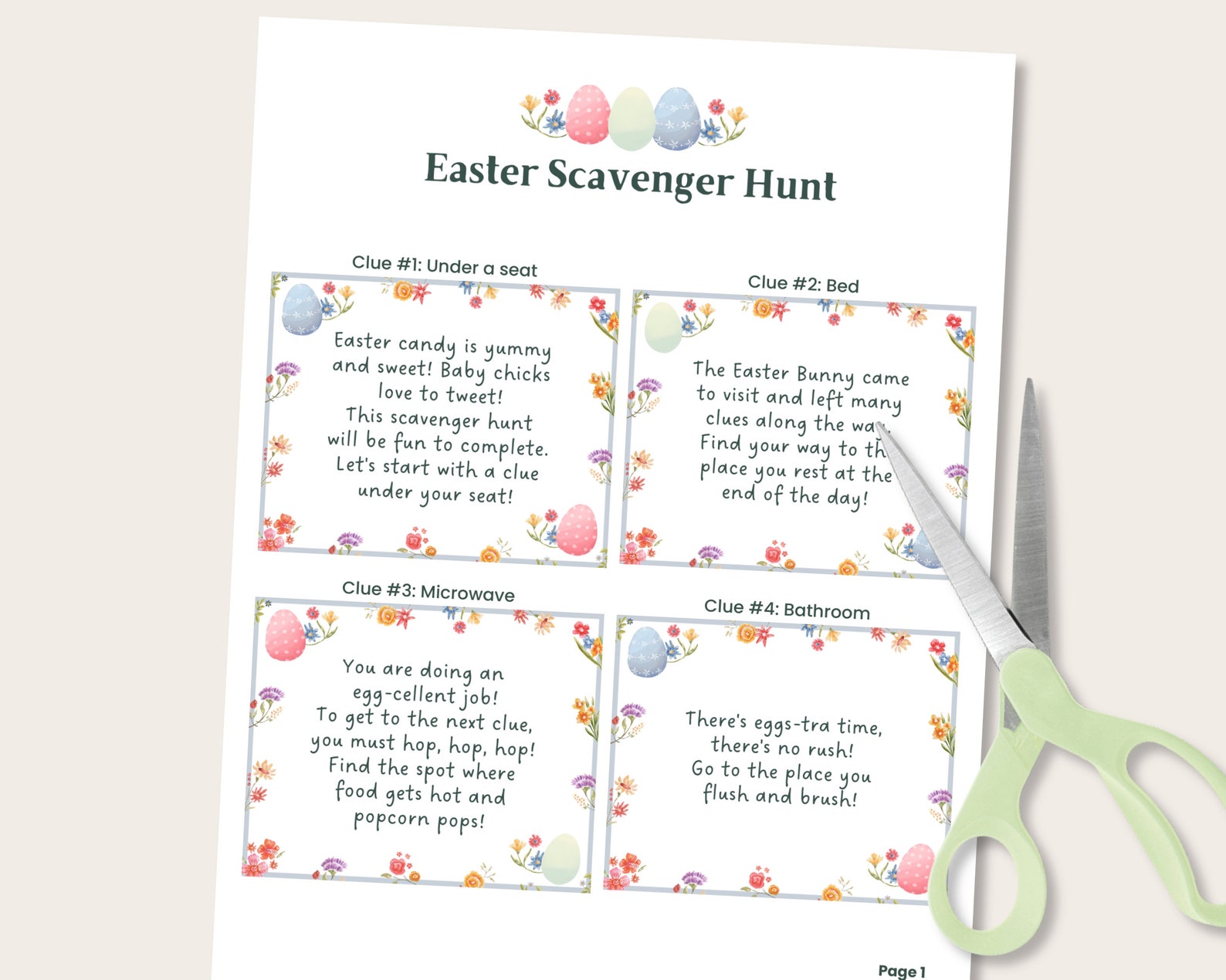Easter Scavenger Hunt Easter Treasure Hunt for Kids Outdoor - Etsy UK