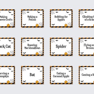 Halloween Charades Game Printable, Kids Halloween Party Game, Halloween ...