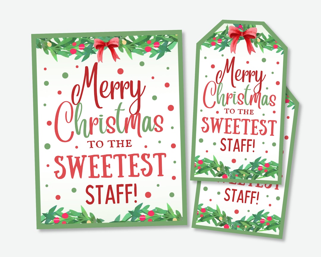 Christmas Employee Appreciation Gift Tag, Christmas Thank You Tags ...