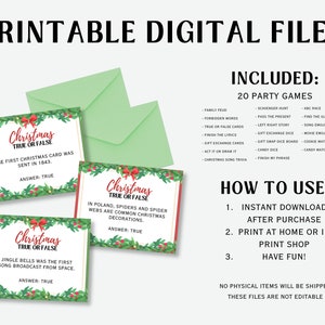 Printable Christmas Game Bundle, Christmas Party Games for Family ...