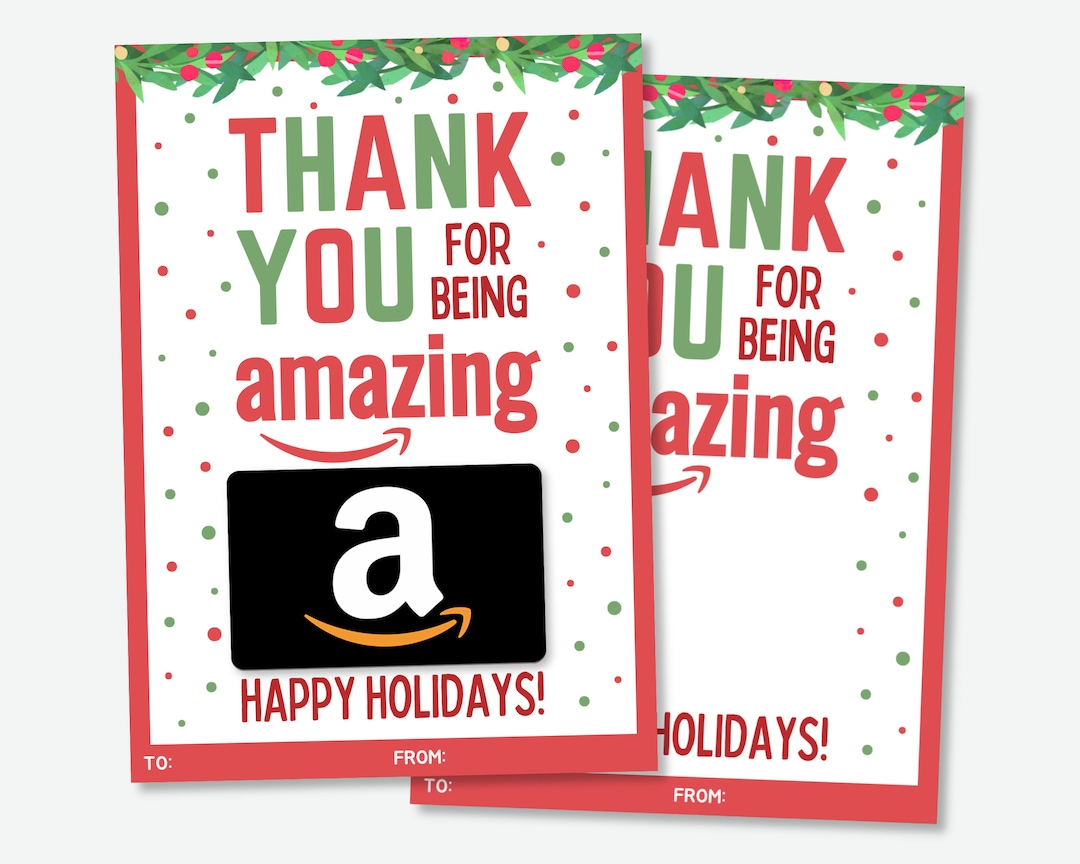 Christmas Amazon Gift Card Holder, Teacher Christmas Appreciation Gift ...