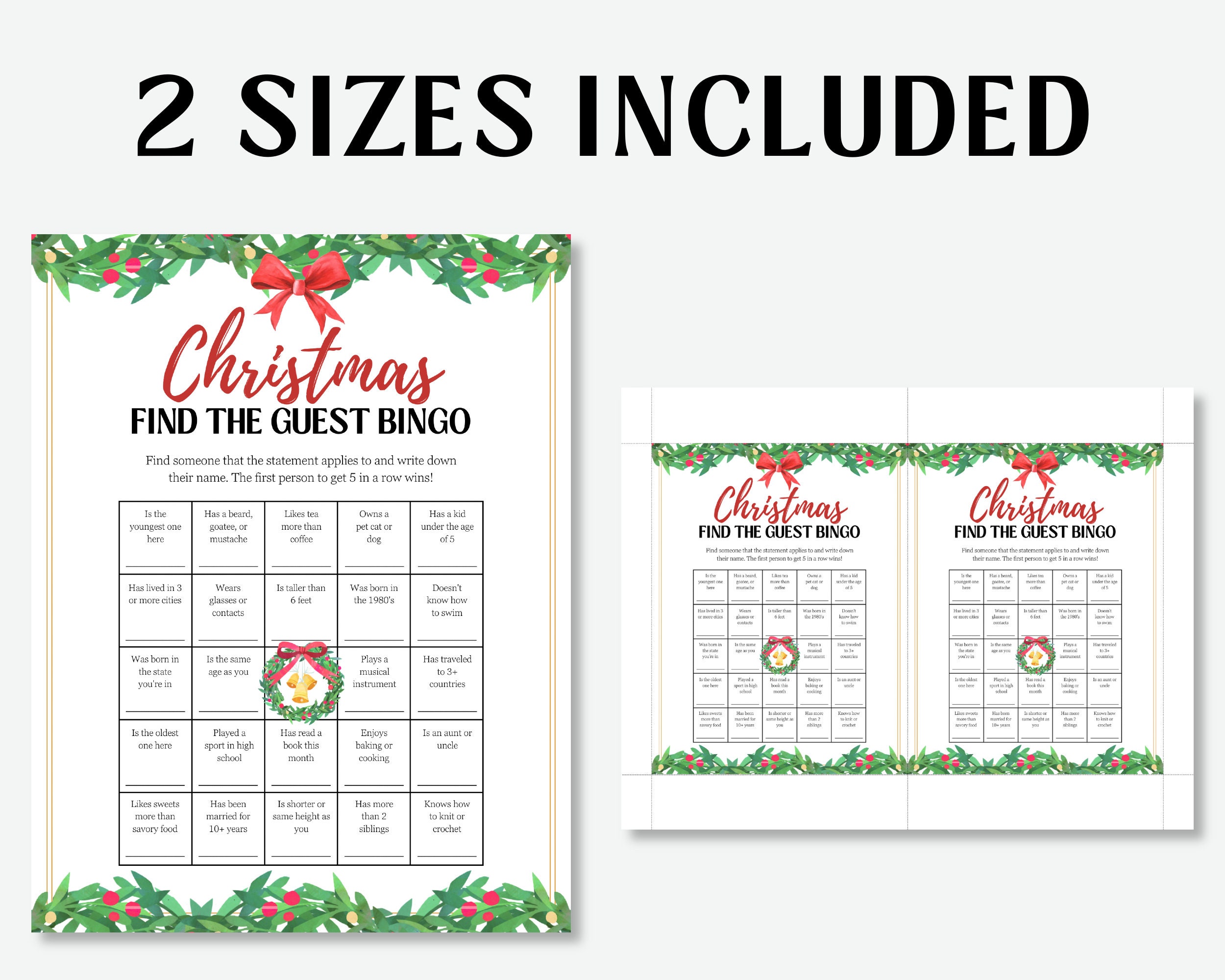 Printable Christmas Game Bundle, Christmas Party Games for Family ...