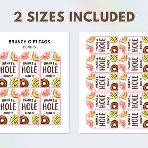 20 Employee Brunch Appreciation Gift Tag & Sign Bundle, Breakfast ...