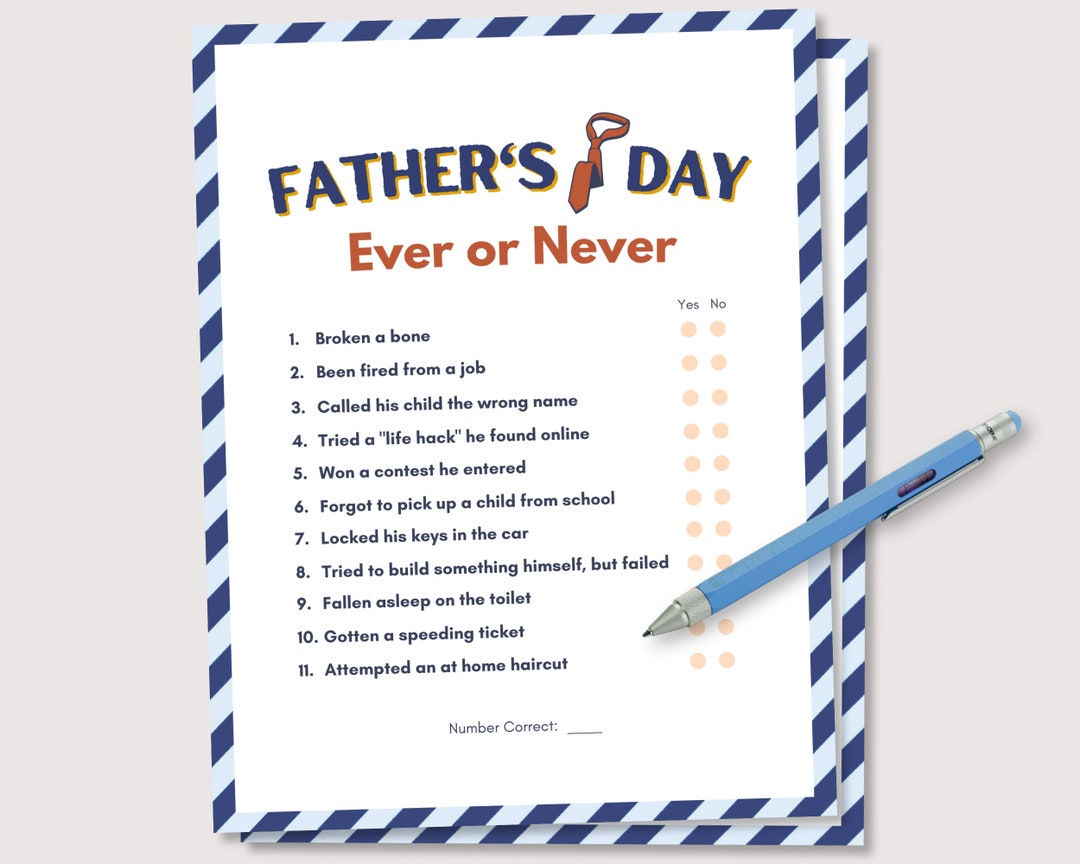 Printable Fathers Day Game, Fathers Day Activity for Kids, Fathers Day ...