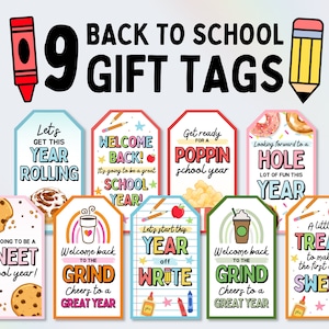 Back to School Gift Tag Bundle, First Day of School Gift Tag, Welcome ...