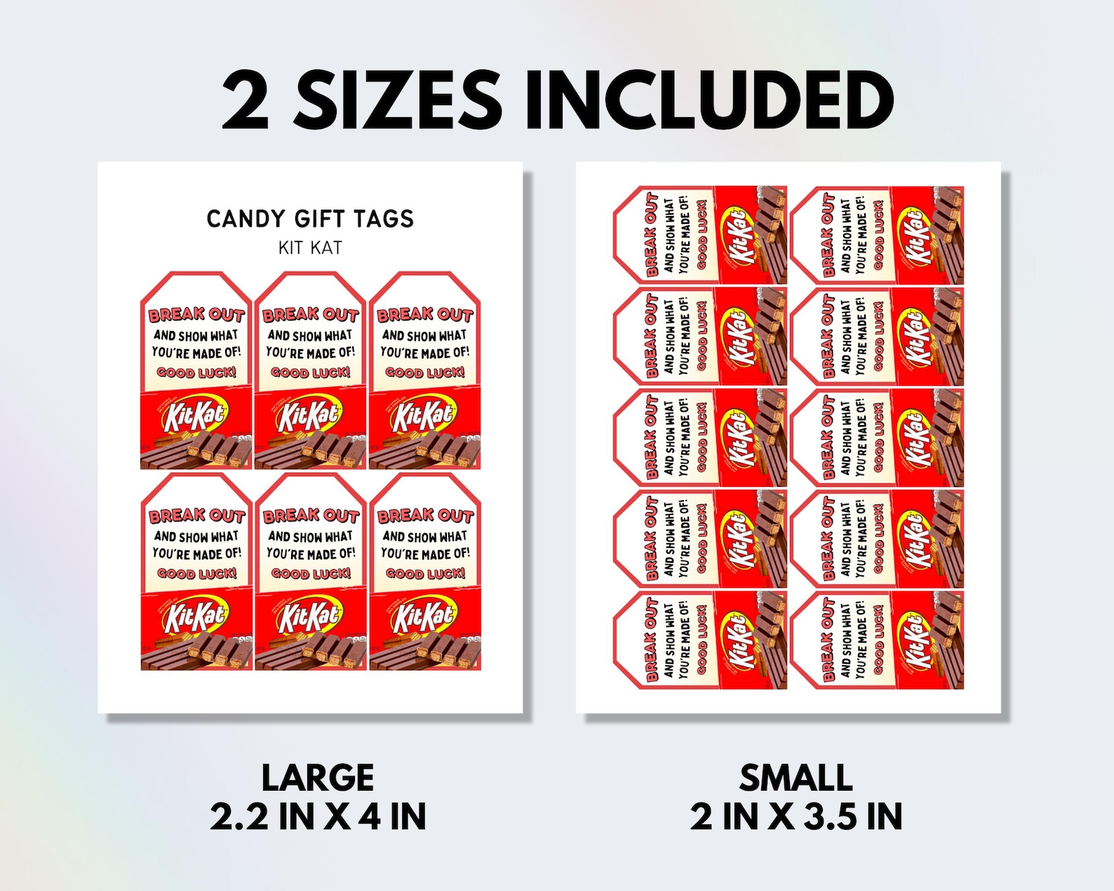 Printable Good Luck Candy Gift Tags for Kids Sports Teams, Treat Label ...