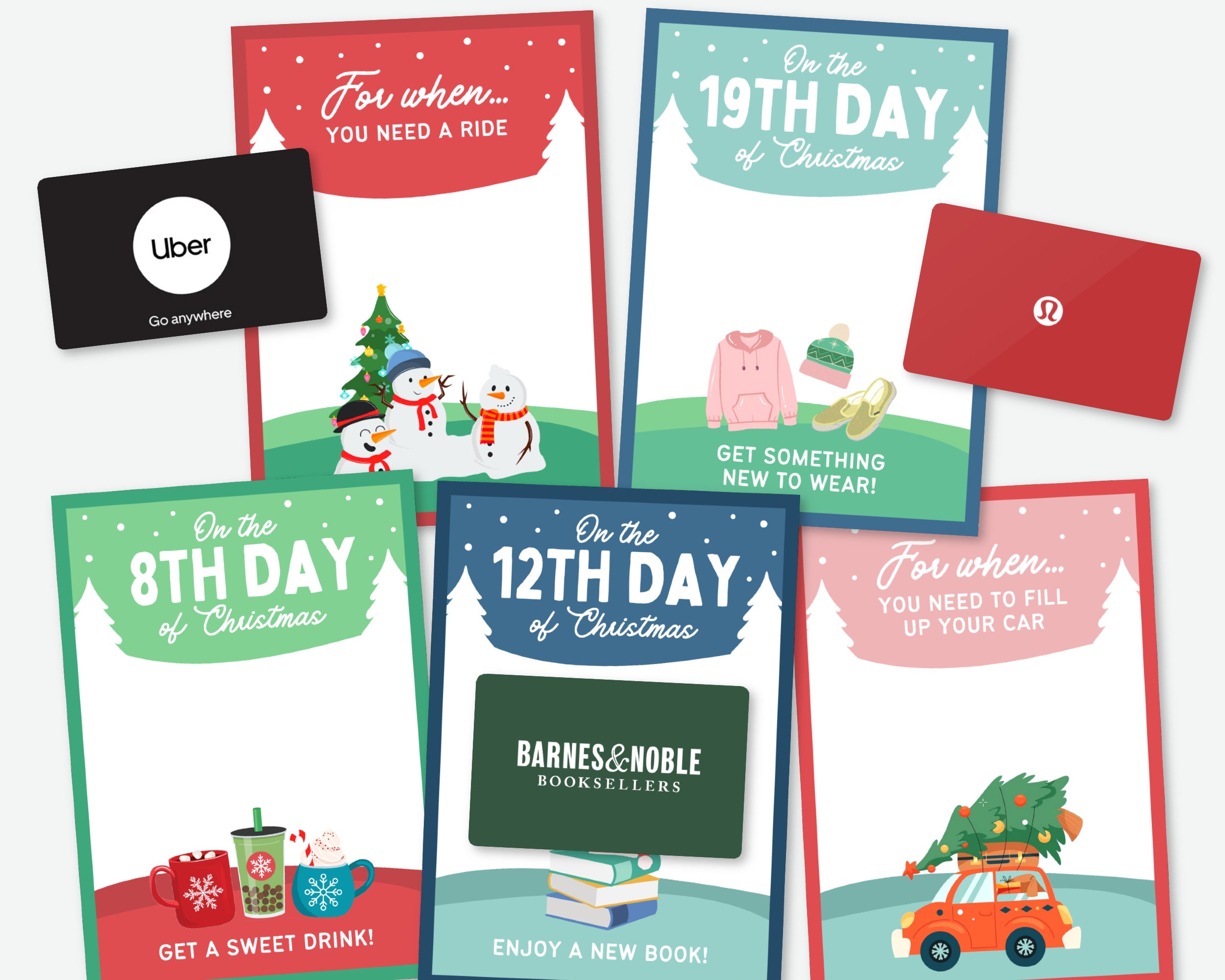 25 Days of Christmas Gift Card Book, Christmas Gift Card Holders ...