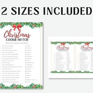 Christmas Cookie Game, Printable Christmas Party Game, Christmas Cookie ...