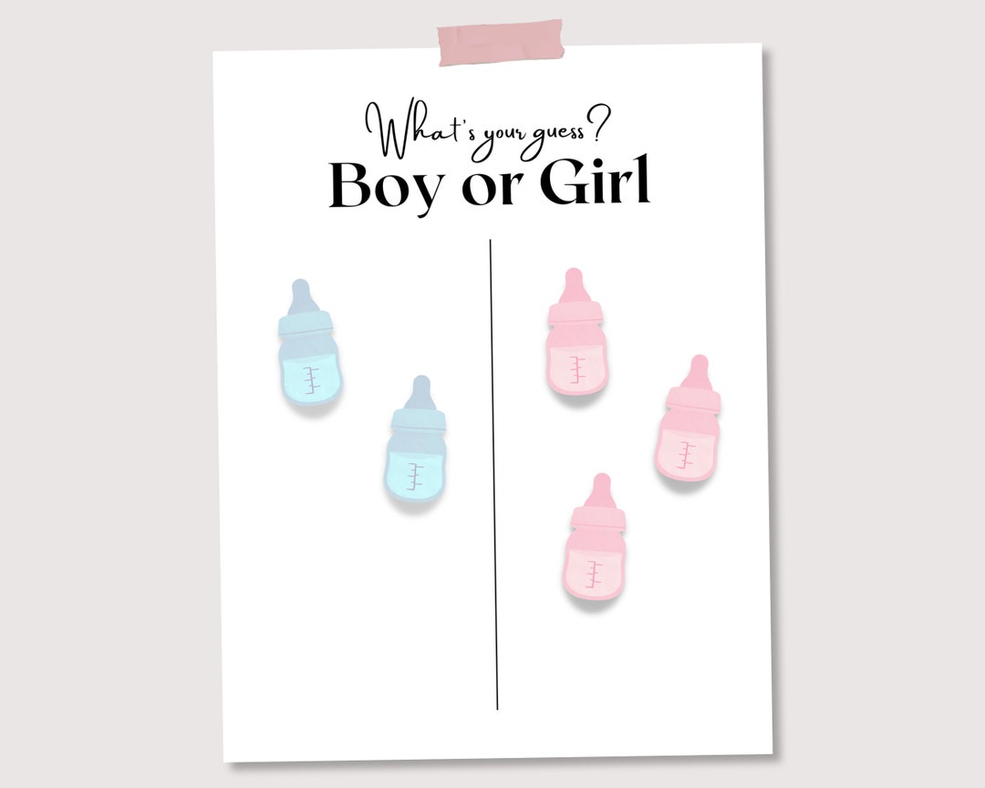 Gender Reveal Voting Board, Gender Reveal Cast Your Vote Sign, Gender ...