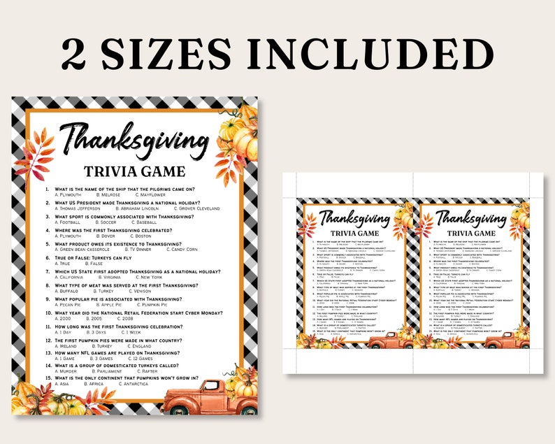 Thanksgiving Party Games Bundle, Printable Thanksgiving Games ...