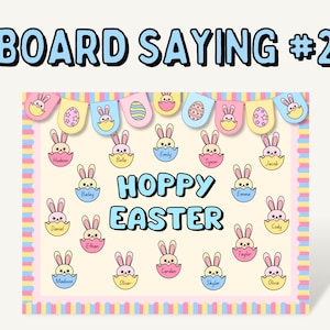 Easter Bulletin Board Kit, Spring Bulletin Board Kit, Easter Bunny ...