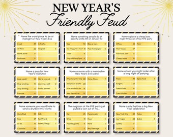 New Year Feud Game, Feud Game, New Year's Resolution Feud, New Years ...
