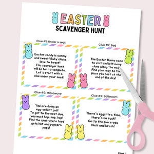 Kids Easter Scavenger Hunt, Indoor Easter Scavenger Hunt, Kids Easter ...