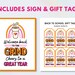 Back to School Coffee Gift Tag, Teacher Appreciation Donut Sign ...