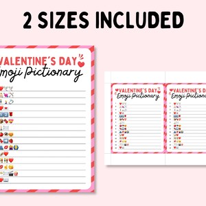 Valentines Day Emoji Pictionary, Valentines Day Party Game, Valentines ...