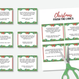 Christmas Song Finish the Lyrics Game, Christmas Finish the Song ...