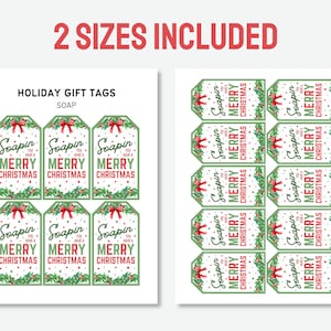 Christmas Soap Gift Tag, Soapin You Have A Merry Christmas Tag ...