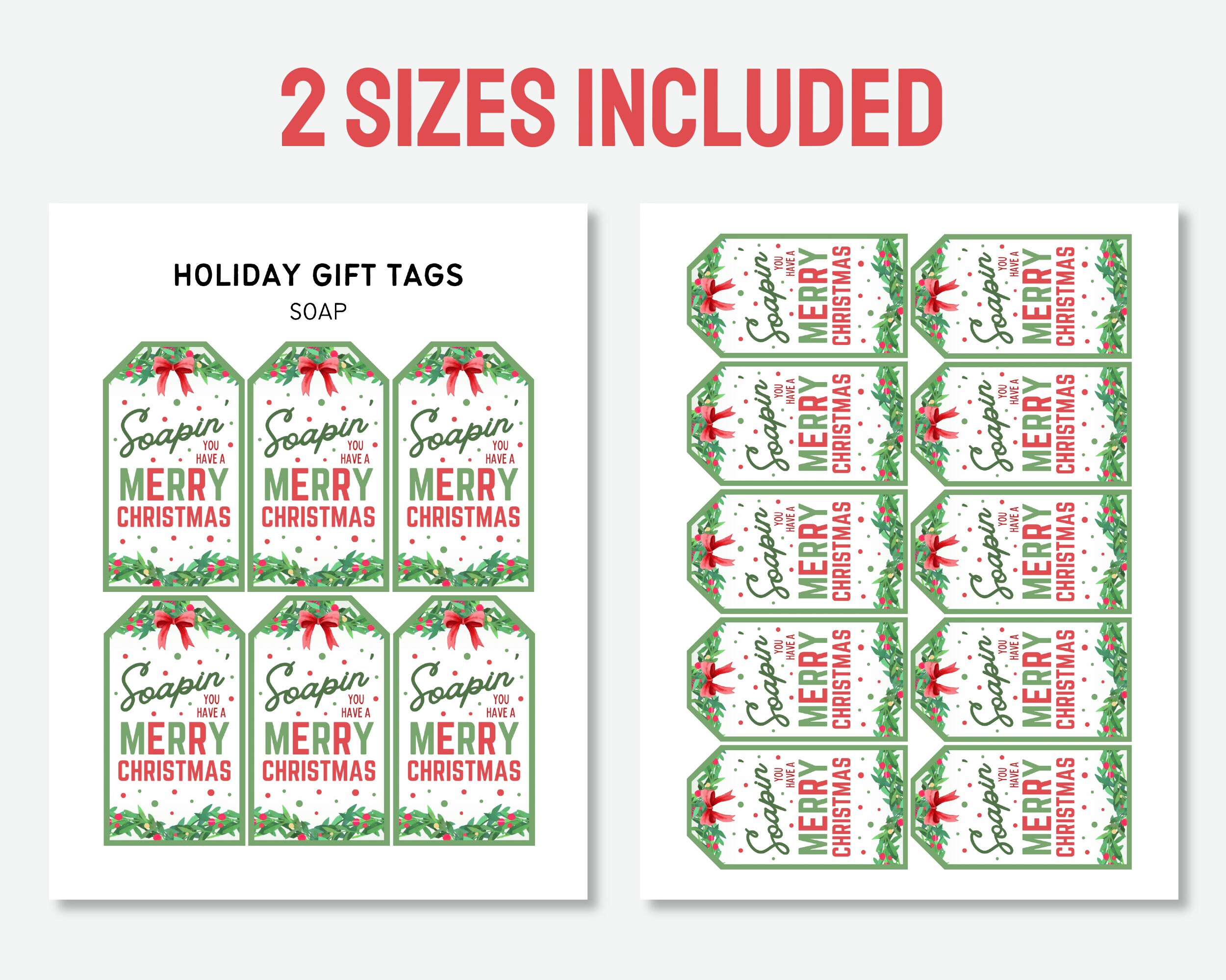 Christmas Soap Gift Tag, Soapin You Have A Merry Christmas Tag ...