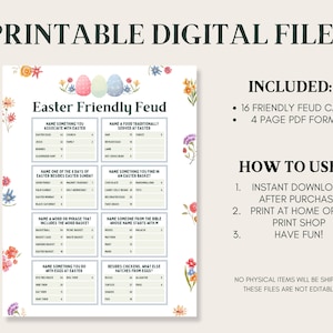 Easter Friendly Feud, Easter Trivia Feud, Easter Family Feud Game ...