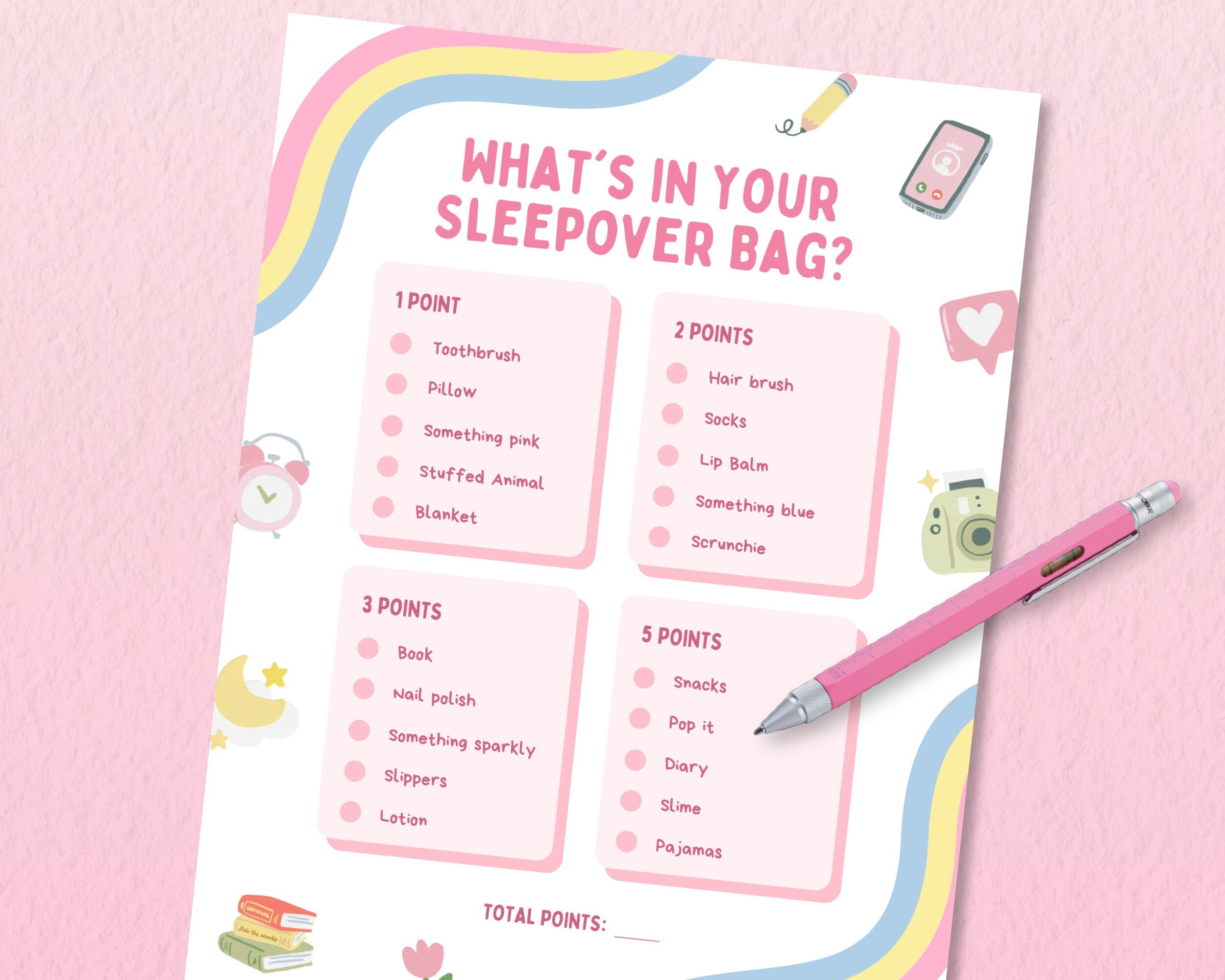 Slumber Party Games Bundle Teen/preteen Sleepover Games - Etsy Australia