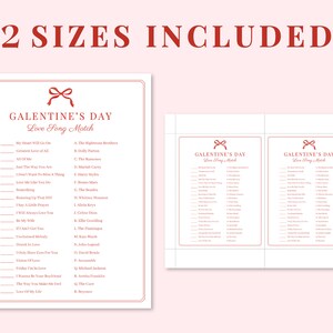 Valentines Day Love Songs Match Game, Valentines Day Party Game ...